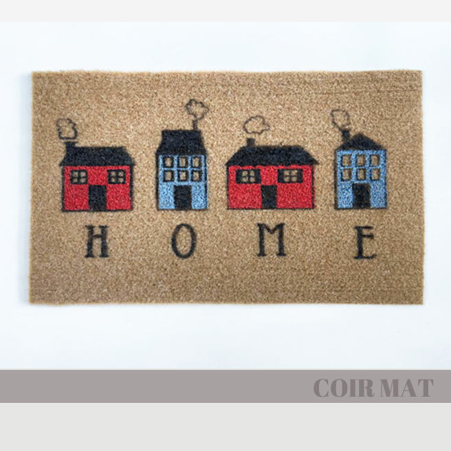 Custom pattern coconut palm doormat